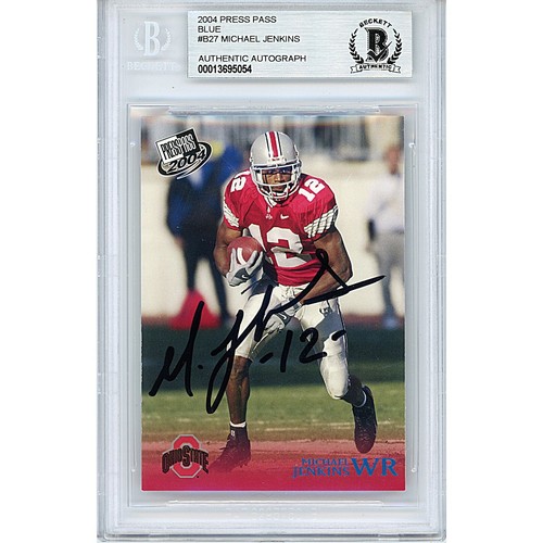 Michael Jenkins Ohio State Buckeyes Auto 2004 Press Pass Signed BAS ...