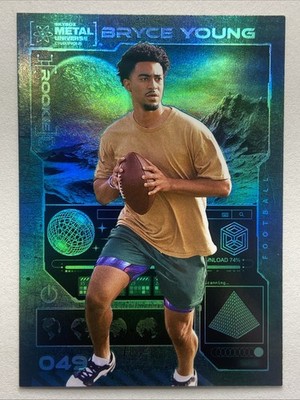 Bryce Young - 2023 Skybox Metal Universe #049 RC Aqua Foil | eBay