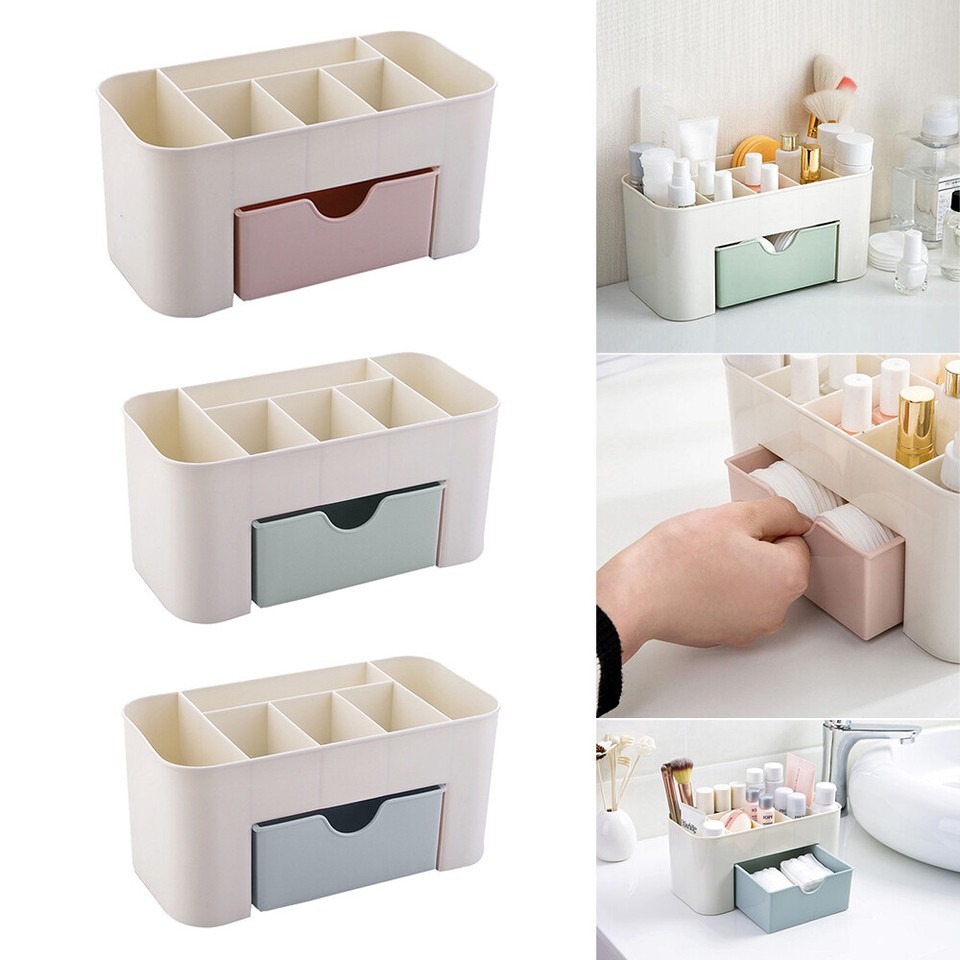 Women Cosmetic Makeup Case Desktop Storage Organizer Box Drawer Holder ...