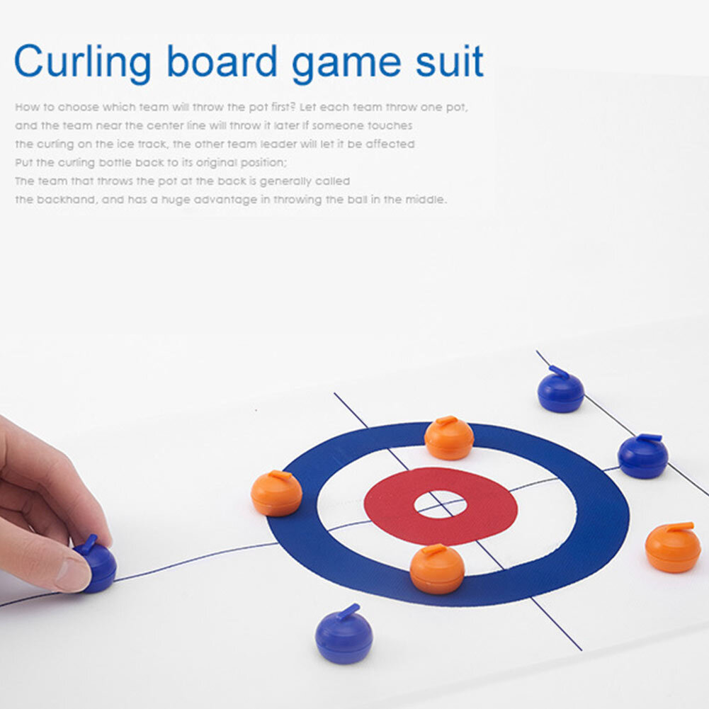 Interactive Mini Portable Kids Adults Training Tabletop Curling Game ...