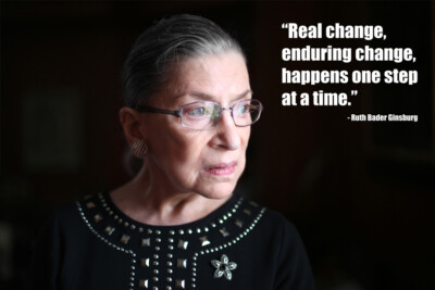 RBG Real Change Ruth Bader Ginsburg Feminism Art Wall Room Poster ...