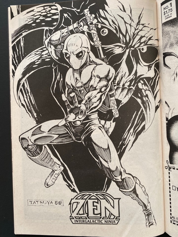 ZEN INTERGALACTIC NINJA #0 GOLD FOIL,B. MAUS ART,ENTITY ('93, B&W, 1st ...