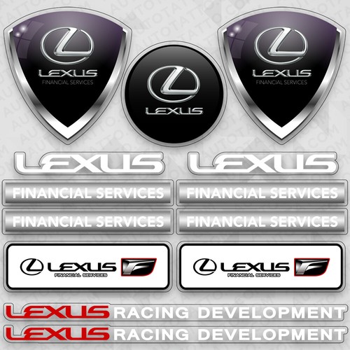 For Lexus F-Sport Racing Car Logo Sticker Vinyl 3D Decal Stripes Decor ...