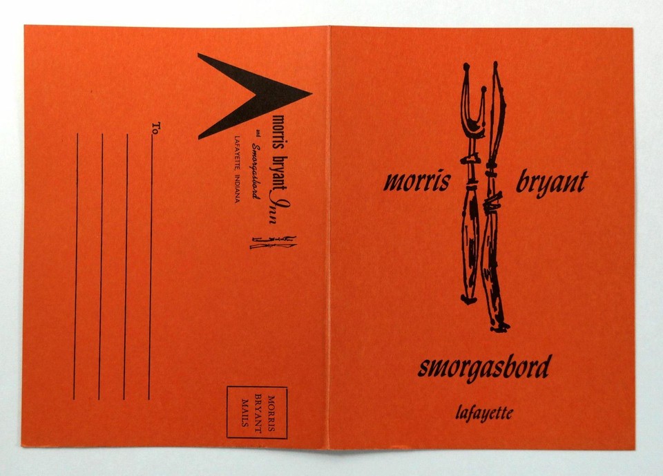 1970's Vintage Brochure Mailer MORRIS BRYANT SMORGASBORD Lafayette ...
