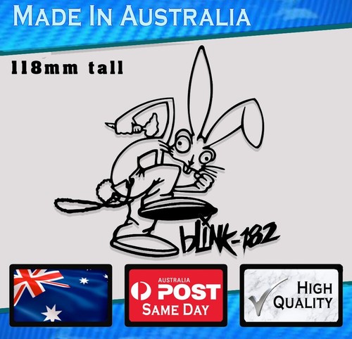 blink 182 bunny style black band Sticker car laptop pop punk rock 118mm ...