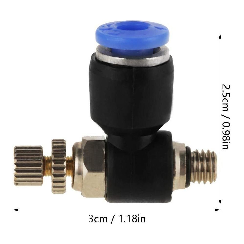 20Pcs Pneumatic Air Flow Speed Control Valve Air Piping and Pneumatic ...