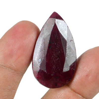 85.65 Cts Natural Certified Earth Mined Red Ruby Pear Shape Loose ...