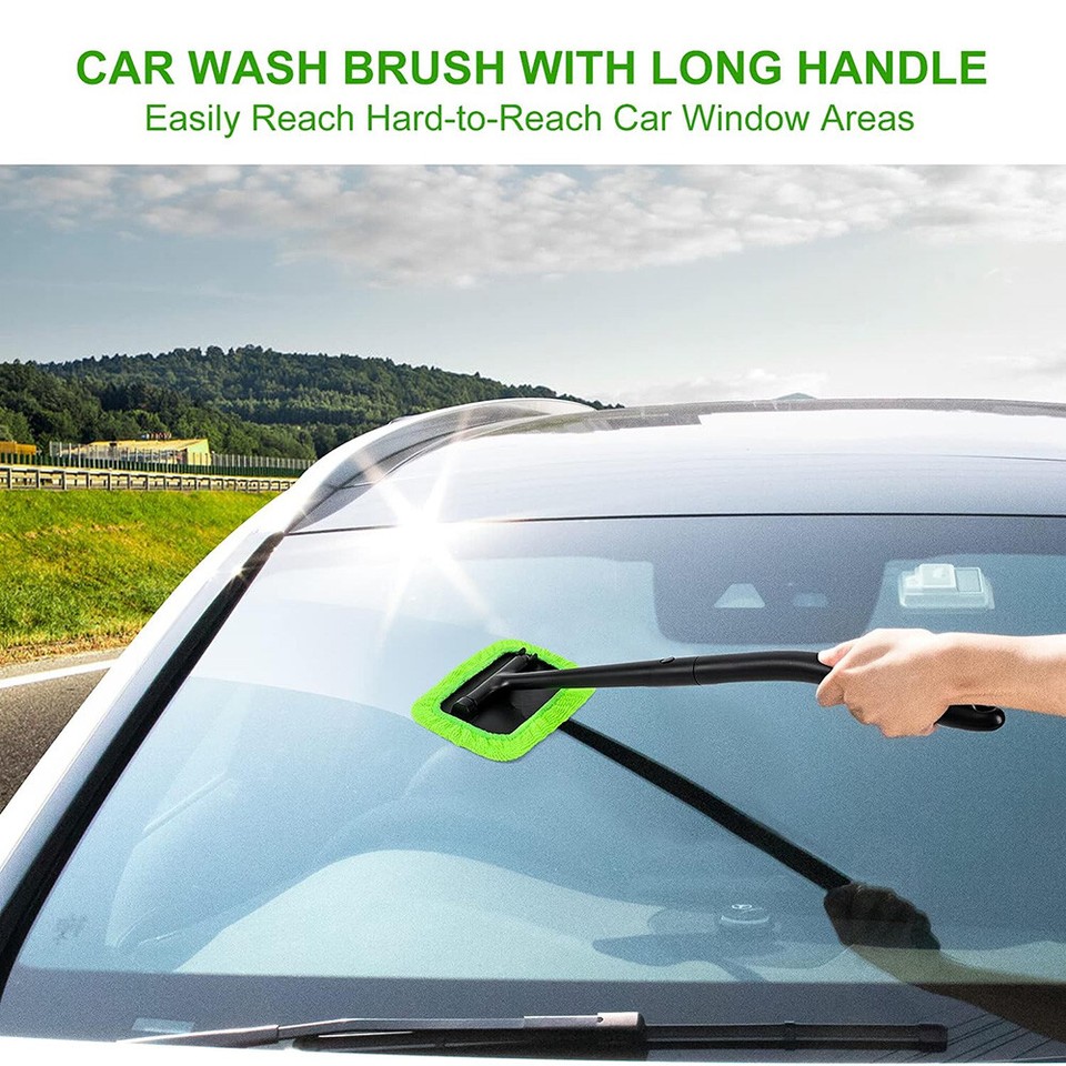 22" Interior Windshield Cleaning Tool Kit Car Window Glass Wiper ...