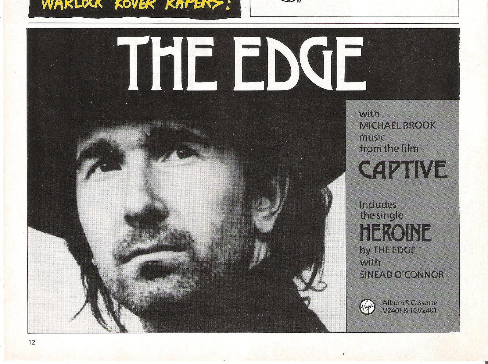 The EDGE (U2) Captive UK magazine ADVERT / mini Poster 8x6 inches | eBay UK
