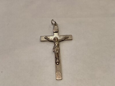 AUTHENTIC SIGNED STERLING SILVER CRUCIFIX CROSS PENDANT MUST SEE NR | eBay