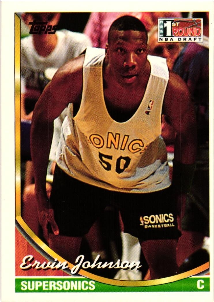 1993-94 Topps Seattle Supersonics #171 Ervin Johnson Rookie RC Mint | eBay