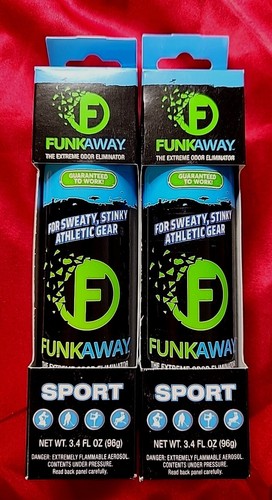 2 Pack- FunkAway Sport Aerosol Spray, 3.4 oz The Extreme Odor ...