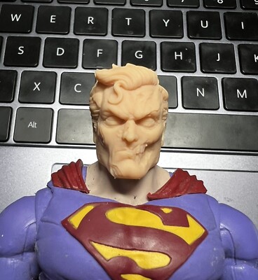1/12 Unpainted Zombie Superman Clark Kent Head Sculpt Fit for 6'' SHF ...