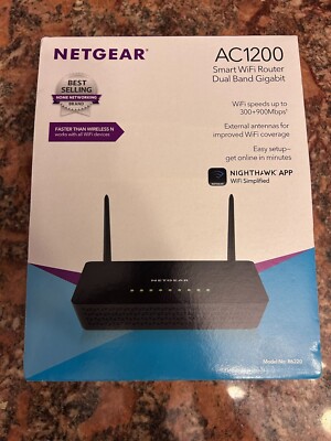 NETGEAR AC 1200 R6220-100NAS GIGABIT Smart Wi-Fi Router 606449105131| eBay