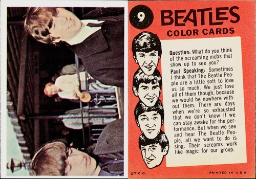 1964 Topps Beatles Color Cards #9 The Beatles | eBay