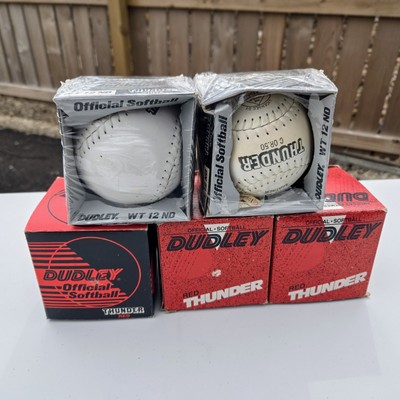 Vintage Softballs - Lot of 5 Balls Dudley WT-12 Thunder w/ Boxes Unused ...