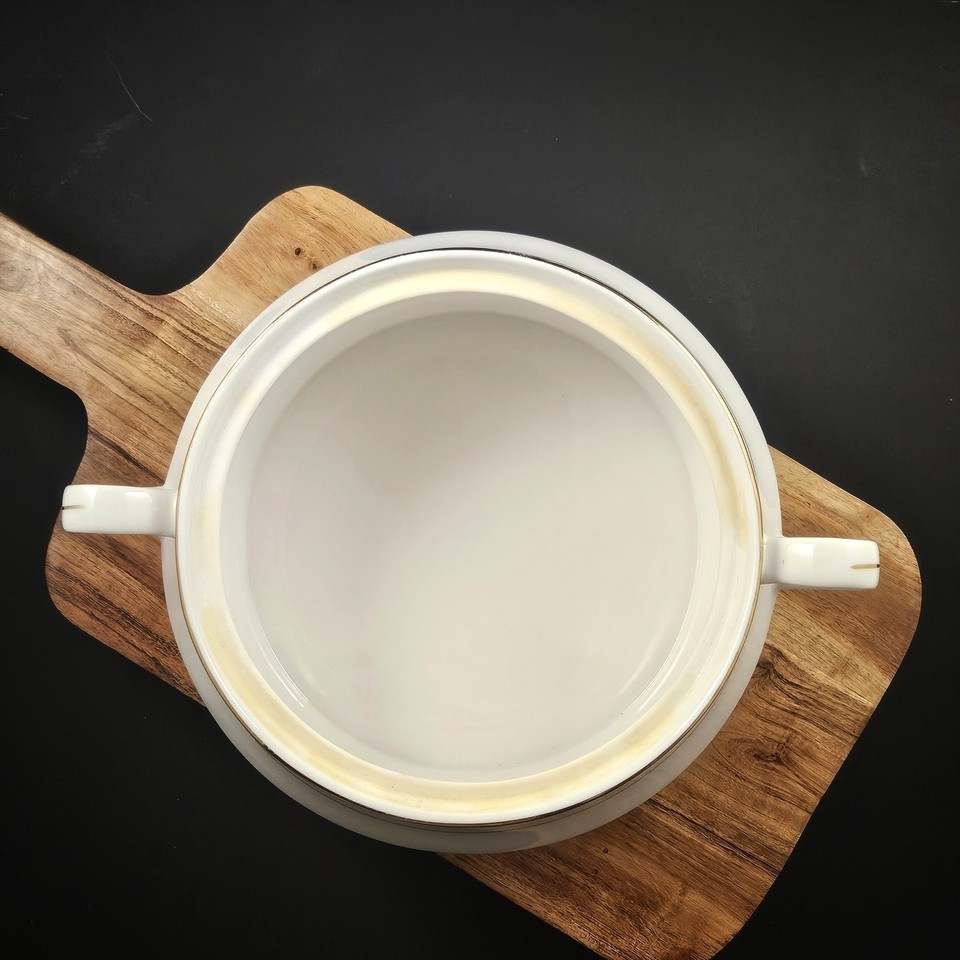 Vintage Lynn’s China “Valentine” Covered Dish with Gold Trim & Star ...