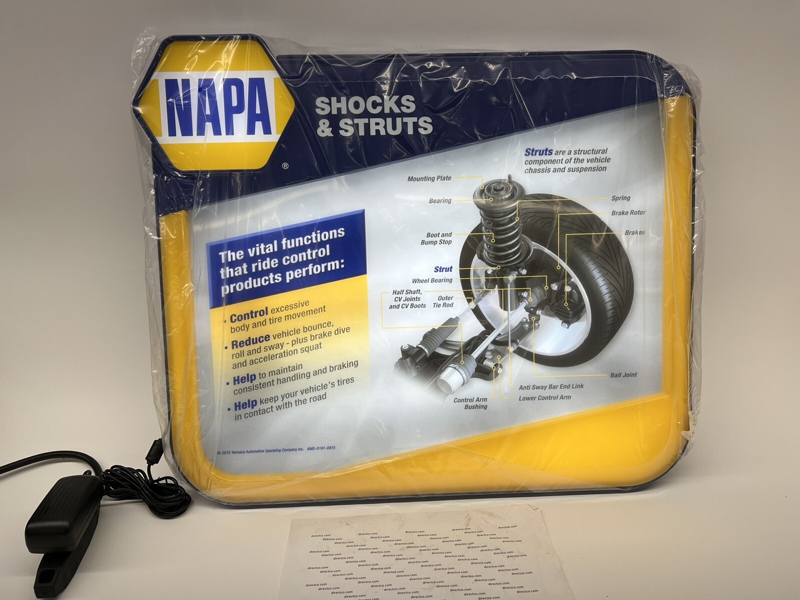 NAPA Shocks And Struts Light Up Sign. Rare Style! NEW IN BOX! | eBay