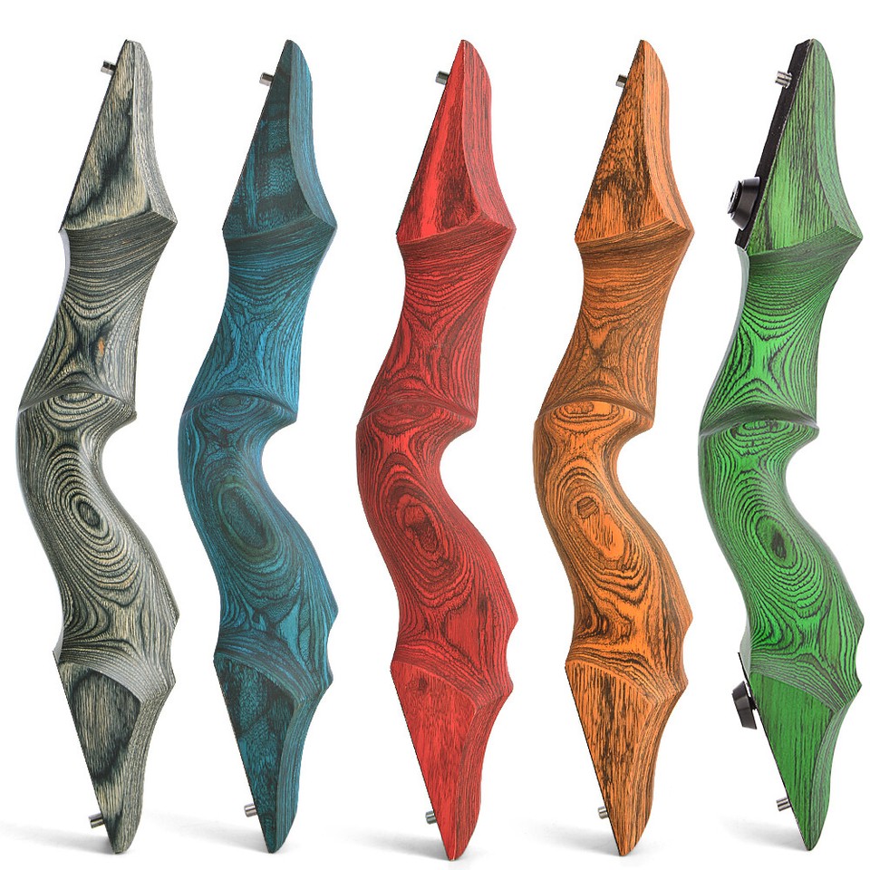 60" Recurve Bow 20-60lbs Archery Takedown Wooden Bow Riser Limbs ...