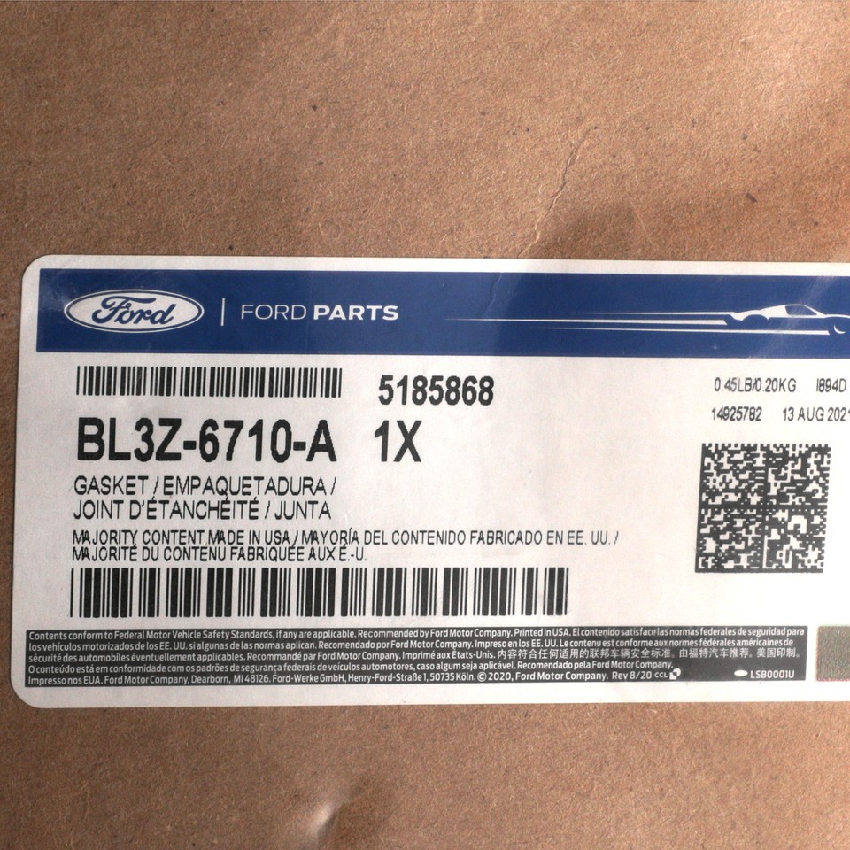 NEW OEM Ford 2011-2017 F-150 Oil Pan Gasket Genuine Ford Part Number ...