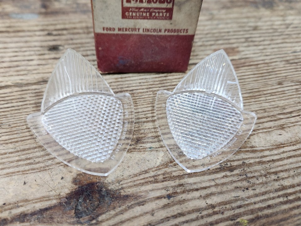 NOS 1951 Ford Tail Light Reflector Lens PAIR Genuine Custom Shoebox 1A ...