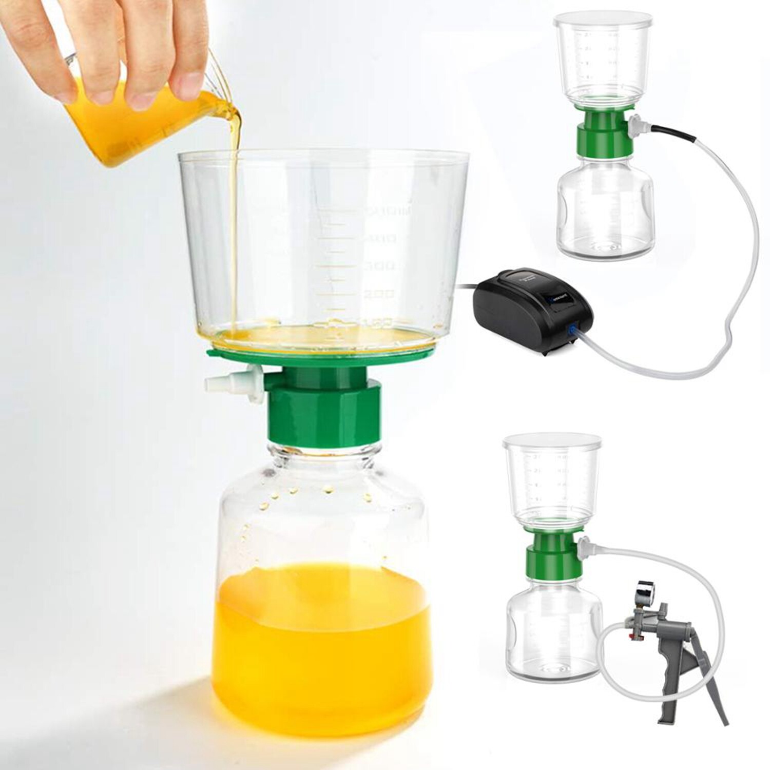 12PCS 250ml Sterile Vacuum Filter Bottle Units PES Membrane 0.22μm ...