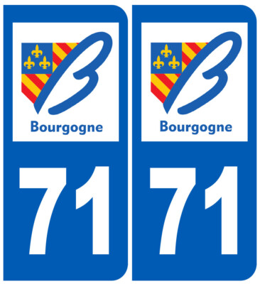 immatriculation 71 région - Sticker/autocollant | eBay