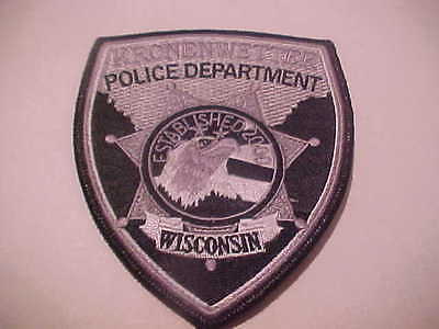 KRONENWETTER WISCONSIN POLICE PATCH IN GREY/BLACK SHOULDER SIZE UNUSED ...