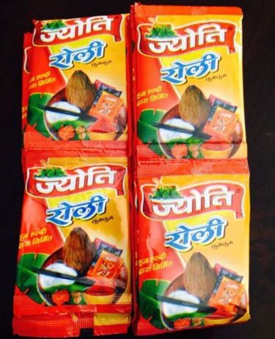 4 Packs Roli Kumkum Powder For Tikka Puja Hawan Rakhi Hindu Religious ...