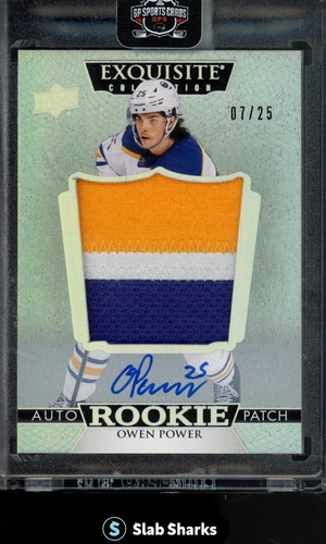 2022 UPPER DECK THE CUP OWEN POWER EXQUISITE ROOKIE PATCH AUTO RC 24/25 ...