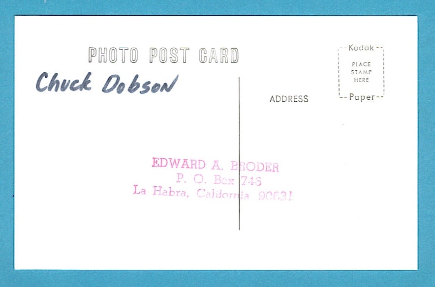 Chuck Dobson (A's) Vintage Baseball Postcard By Edward A. Broder | eBay