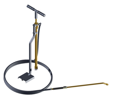Hill Pumps 0970-001 Brass Stirrup Bucket Pump includes Hose and Spray ...