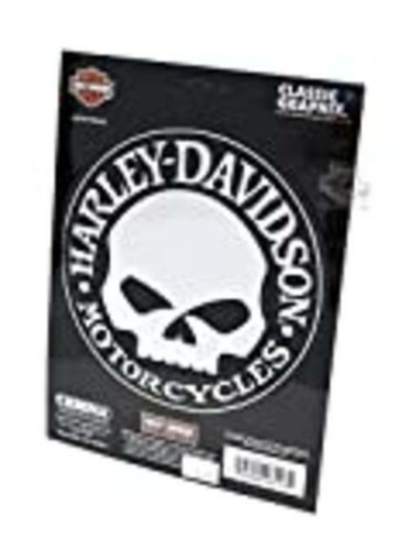 Harley Davidson Willie G. Skull Decal 8123 Black Chrome Decal 5 1/2" | eBay