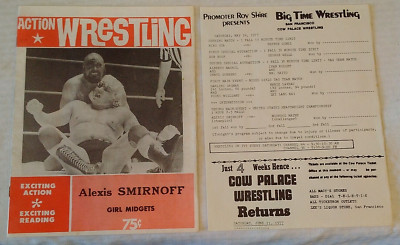 1977 Wrestling Program Arena WWF NWA San Francisco Match Sheet Cow ...
