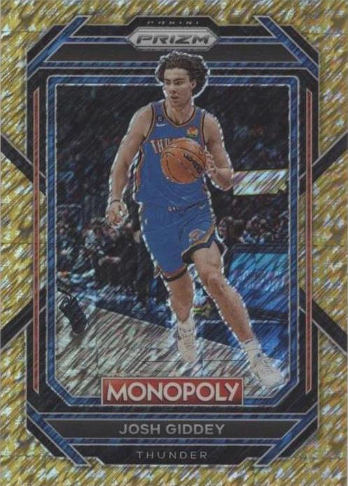 2022-23 Panini Prizm Monopoly - Josh Giddey #61 Gold Money Shimmer ...