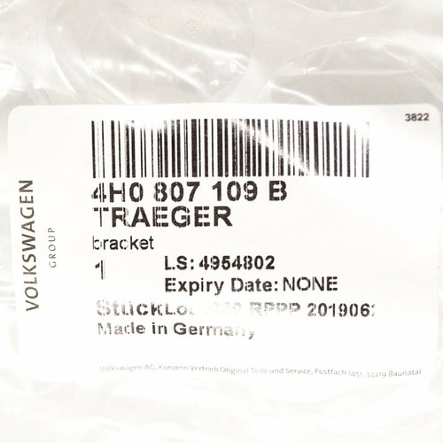 Audi A8 D4 Front Bumper Reinforcement Impact Bar 4H0807109B Genuine for ...