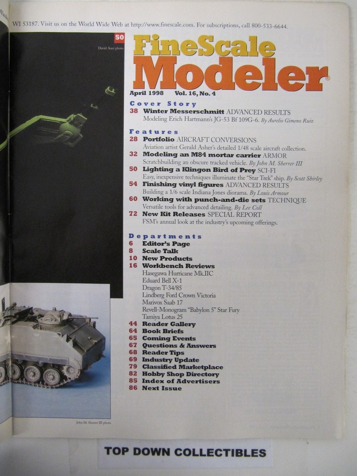 Fine Scale Modeler Magazine April 1998 Portfolio: Aviation Artist's ...