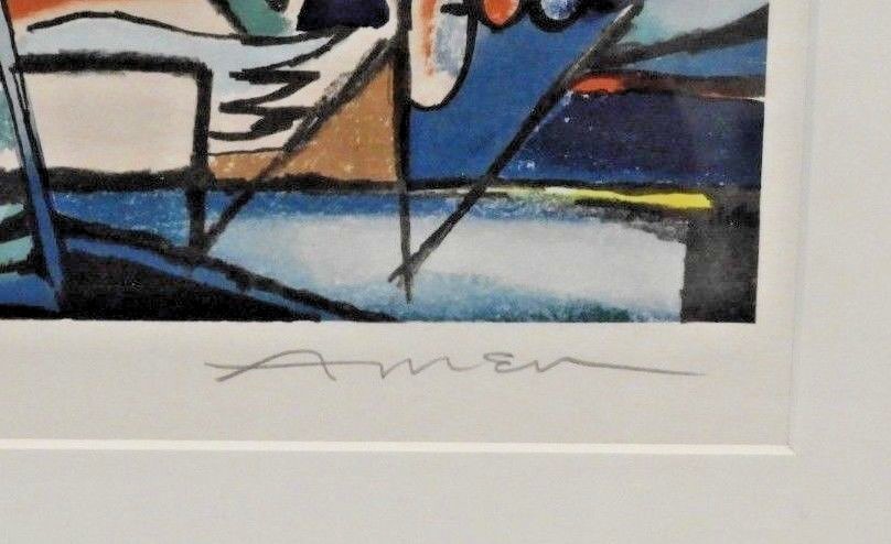 Irving Amen American Artist Signed & Numbered Abstract Framed Print | eBay