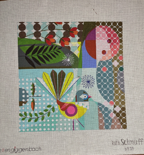 Ruth Schmuff Designs/Giggenbach, Fantail, Hand Painted Needlepoint ...