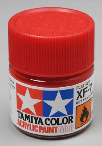 Tamiya Acrylic XF-7 Flat Red Paint Jar 81707 | eBay