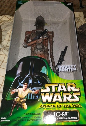Star Wars 2000 Power Of The Jedi IG-88 Bounty Hunter 12” Action Figure ...