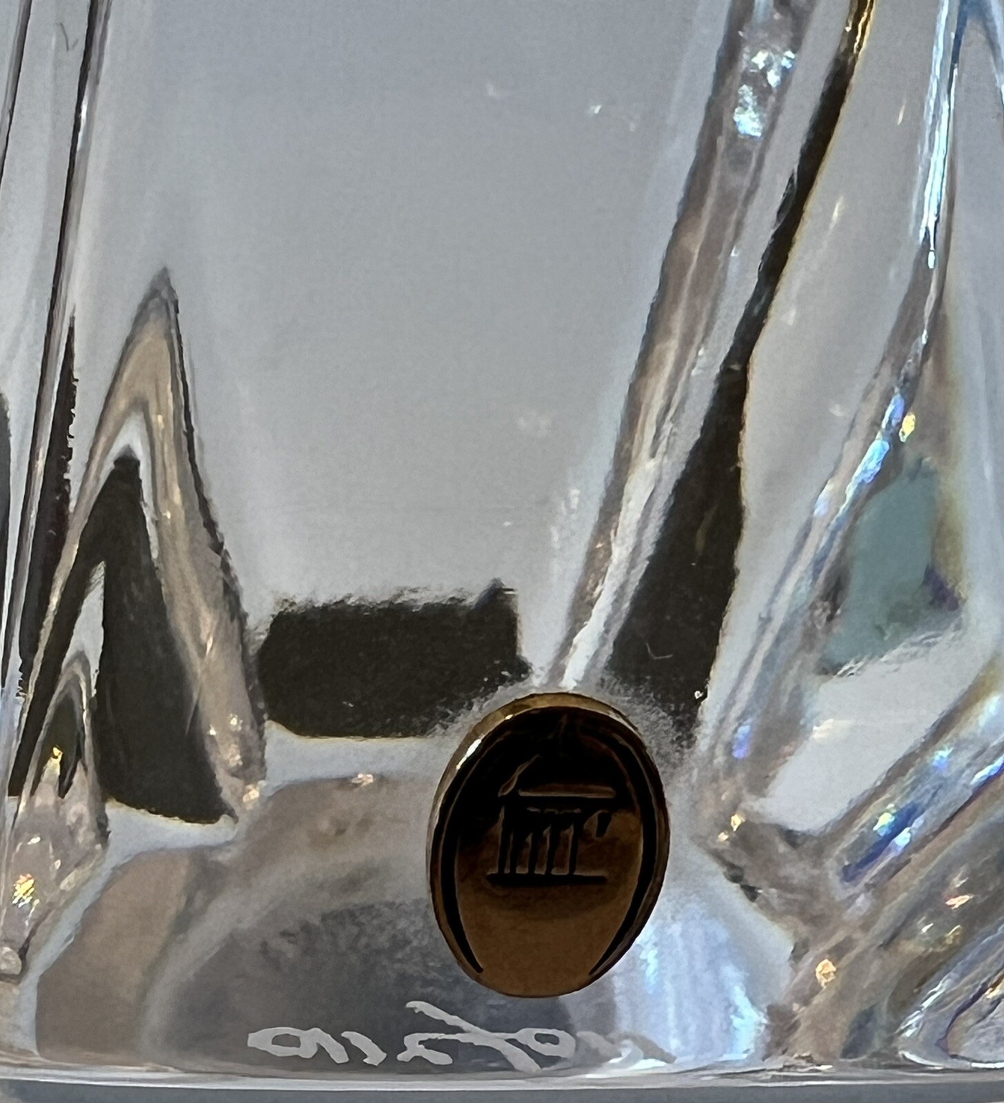 Vtg Lot Of 2 Orrefors Sweden Elegant Crystal Desk Vanity Clock Pen ...