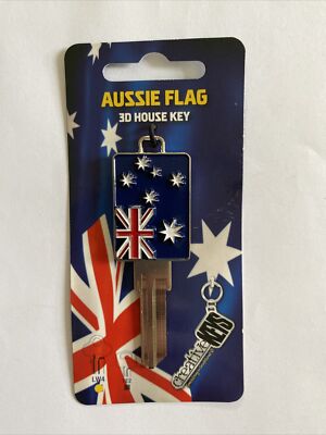 AUSSIE FLAG 3D - Sculptured Embossed House Key Blank - LW4 - uncut ...