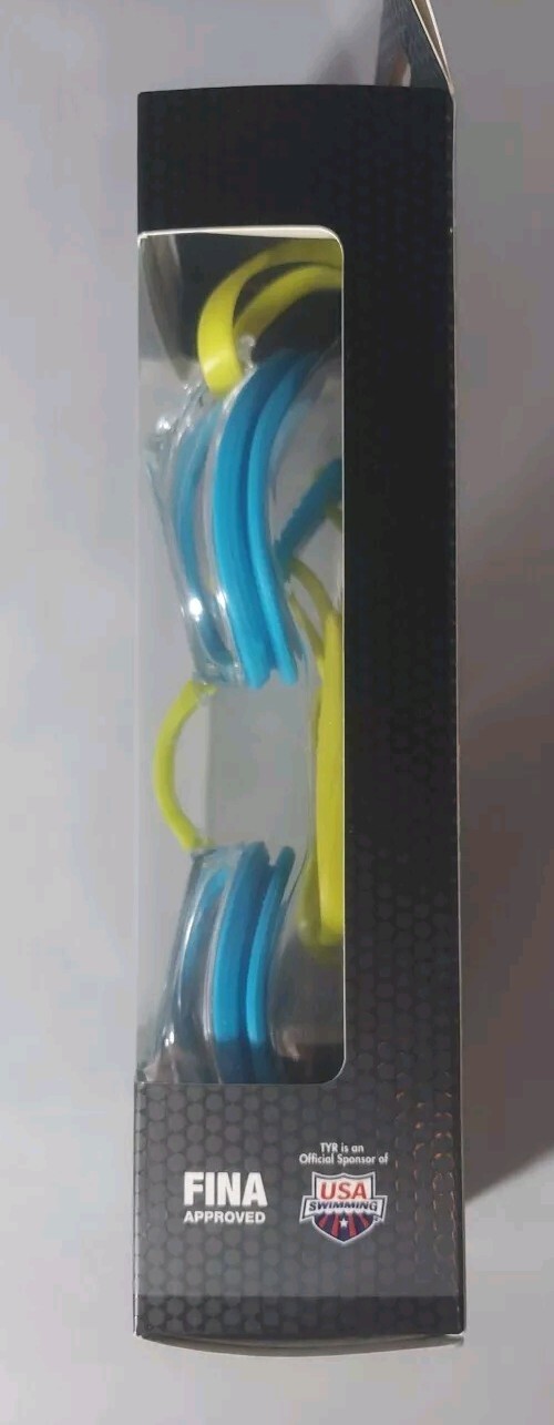 TYR Velocity Blue Gren Adult Unisex Swim Swimming Goggles 3 Nosebridge ...