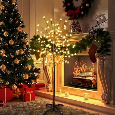 Artificial Tree Light Lamp for Bedroom Living Room Party Indoor Outdoor ...