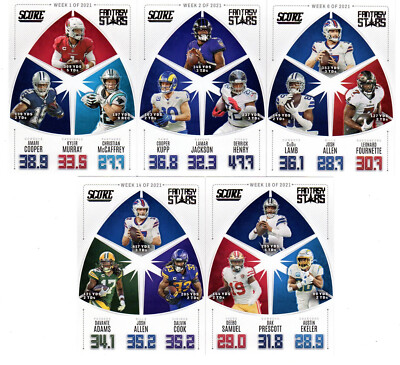 2022 Score Football Fantasy Stars Inserts Pick One or More from the ...