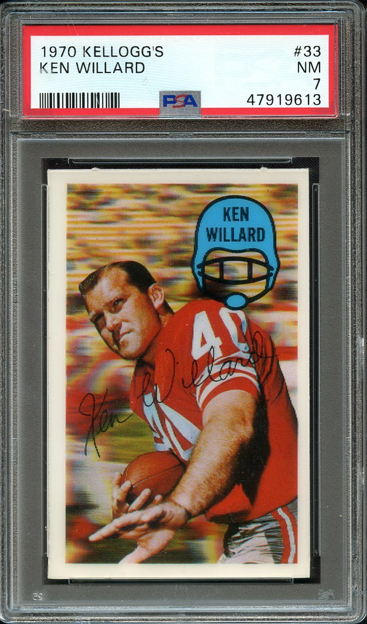 1970 KELLOGG'S 33 KEN WILLARD PSA NM 7 FB | eBay