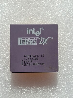 Intel A80486DX-33 SX419 i486DX33 Sockel/Socket PGA168 PC-CPU Prozessor ...
