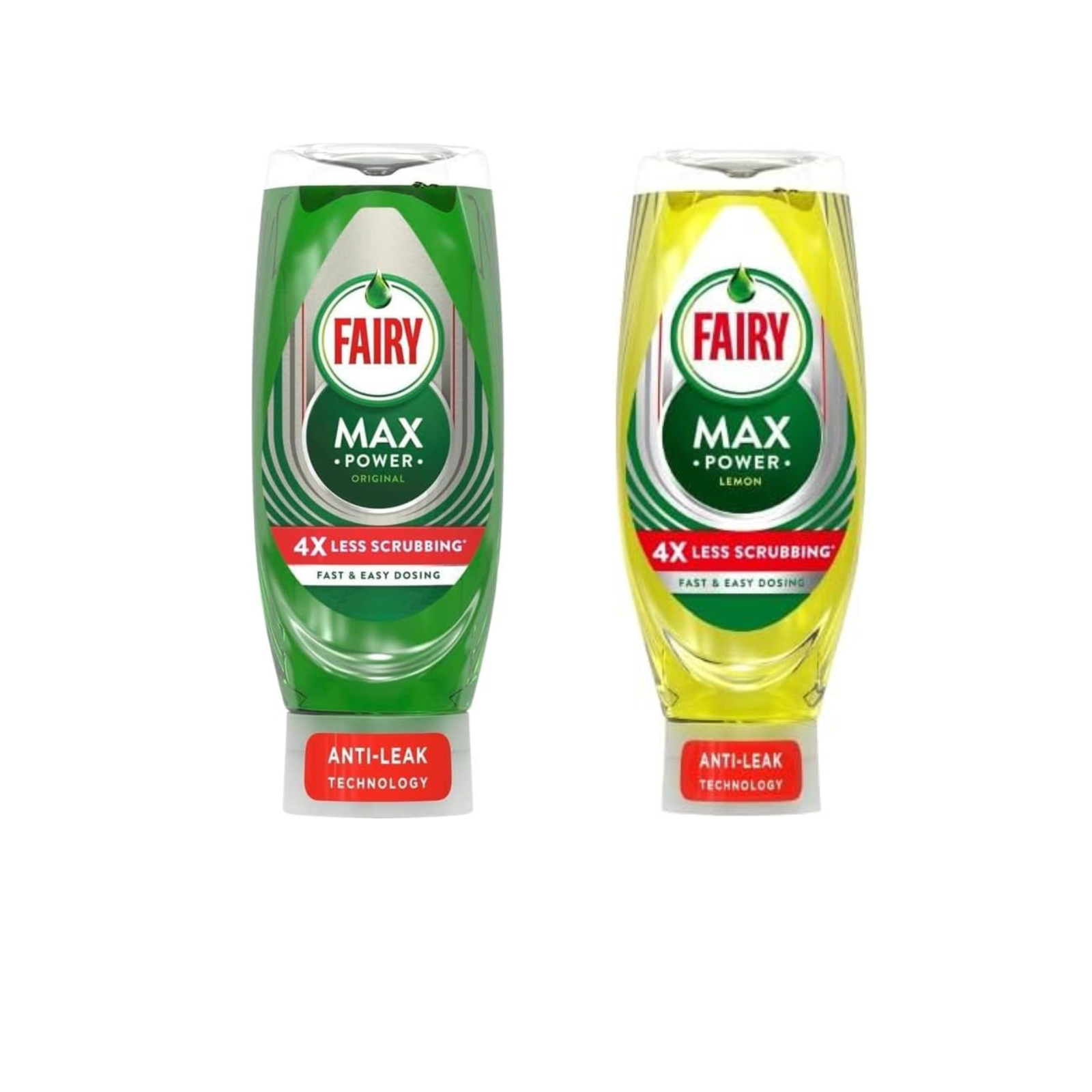Fairy Liquid Max Power Original & Lemon Dish Washing Up Liquid KIT ...