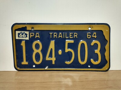1966 Pennsylvania TRAILER License Plate Tag Original | eBay